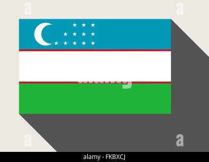 Isolated Uzbekistan Flag Stock Photo - Alamy