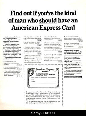1970s UK American Express Magazine Advert Stock Photo - Alamy