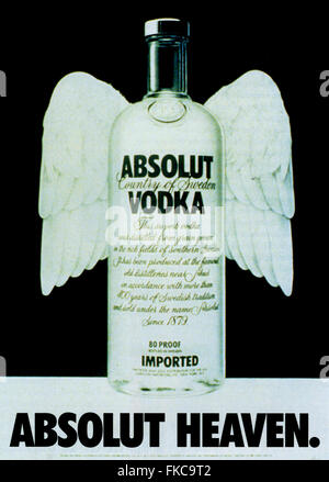 1980s UK Absolut Magazine Advert Stock Photo - Alamy