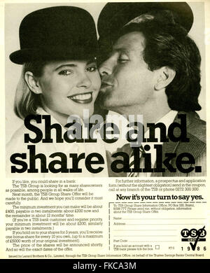 1980s UK TSB Magazine Advert Stock Photo - Alamy