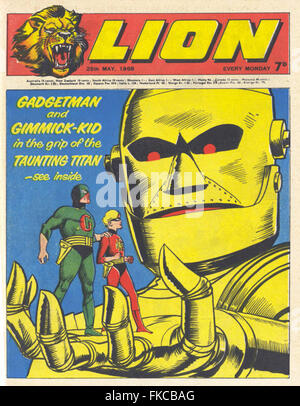 1960s UK Lion Comic Cover Stock Photo - Alamy