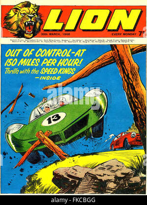 1960s UK Lion Comic Cover Stock Photo - Alamy