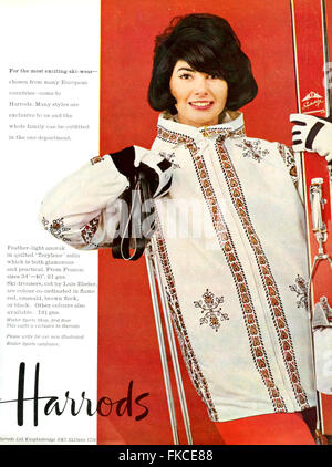 1960s UK Harrods Magazine Advert Stock Photo - Alamy