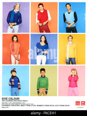 2010s UK Uniqlo Magazine Advert Stock Photo - Alamy