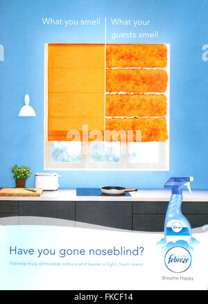 2010s UK Febreze Magazine Advert Stock Photo - Alamy
