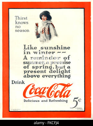 1920s USA Coca-Cola Magazine Advert Stock Photo - Alamy