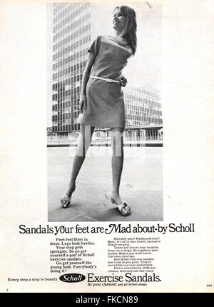 1960s UK Scholl Magazine Advert Stock Photo - Alamy