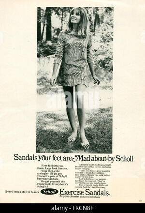 1960s UK Scholl Magazine Advert Stock Photo - Alamy