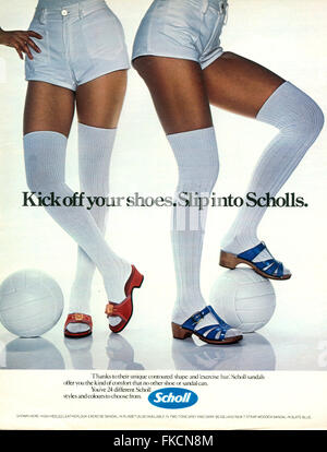 1970s UK Scholl Magazine Advert Stock Photo - Alamy
