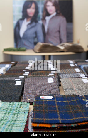 Harris Tweed cloth samples Stock Photo - Alamy