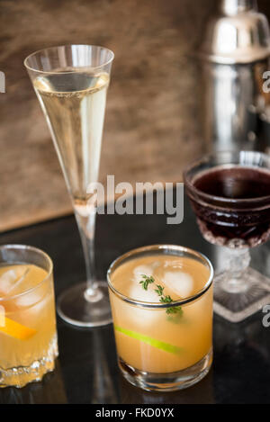 party alcoholic cocktails assortment Stock Photo - Alamy