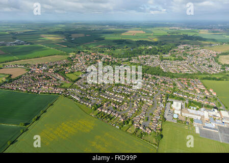 An aerial view of the Lincolnshire village of Branston and surrounding ...