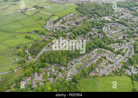 An aerial view of the Priesthorpe area of Bingley, West Yorkshire Stock ...