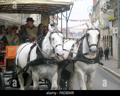 Blois France - A horse drawn carriage giving the passengers a tour of ...