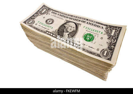 Money, diagonal shot of american one hundred dollar bills isolated on ...