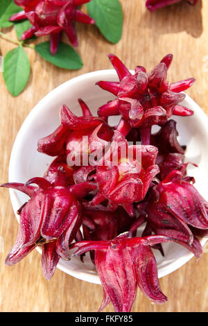 fresh roselle flower Stock Photo - Alamy