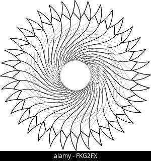 Intersecting circular symmetric lines. Abstract geometric element Stock Vector Image & Art - Alamy