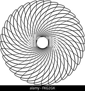 Intersecting circular symmetric lines. Abstract geometric element Stock ...