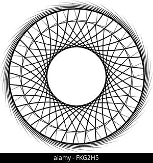 Intersecting circular symmetric lines. Abstract geometric element Stock ...