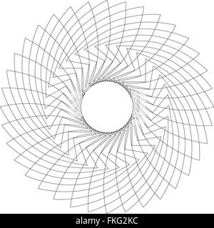 Intersecting circular symmetric lines. Abstract geometric element Stock ...