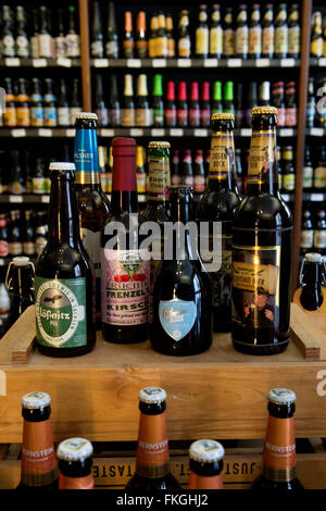 Regional beer types labelled with the inscription 'Sachsen' (Saxony ...