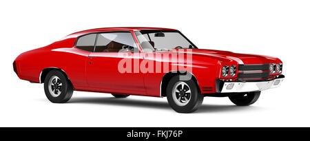 Red classic muscle car Stock Photo - Alamy