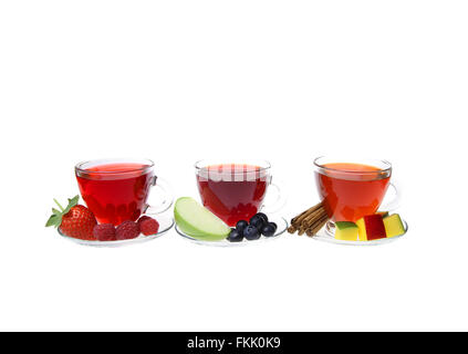 fruit tea, tea glass, fruit teas Stock Photo - Alamy