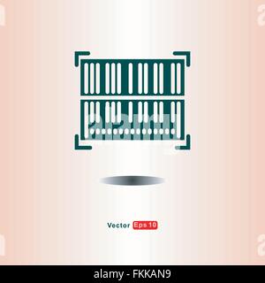 scan button icon set in thin line outline style and linear vector sign ...