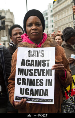 Uganda protest, London, UK Stock Photo - Alamy