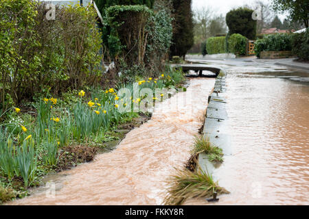 Oxton, Nottinghamshire, UK. 09th March 2016.Small becks in the Stock ...