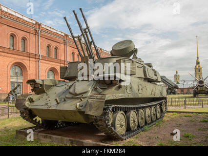 ZSU-23-4 Shilka lightly armored Soviet self-propelled, radar guided ...