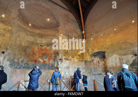 Medieval fresco (8th century AD), Oratory of the Forty Martyrs ...