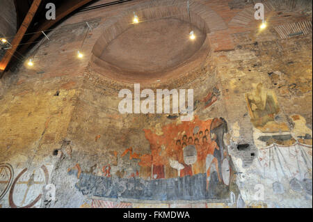 Medieval fresco (8th century AD), Oratory of the Forty Martyrs ...