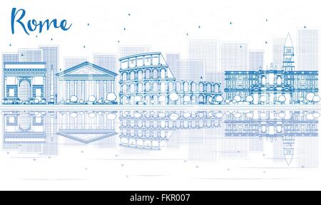 Rome skyline line art vector illustration Stock Vector Image & Art - Alamy
