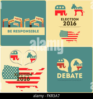Presidential Election Voting Mini Poster. Debate. Illustration Stock ...