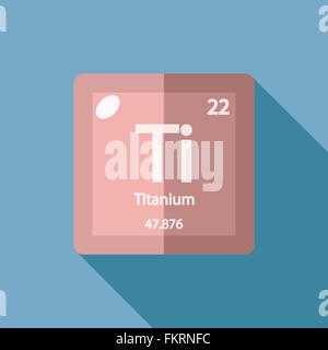 Ti Titanium Chemical Element Periodic Table. Single element vector ...