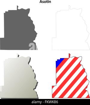Asotin County (Washington) outline map set Stock Vector Image & Art - Alamy