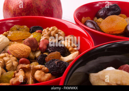 Fresh fruits on white background Stock Photo - Alamy