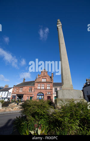 Mercat Cross, Melrose Town Centre, Borders, Scotland, UK Stock Photo ...