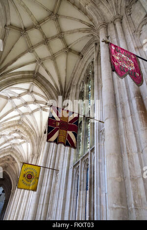 Flags in Winchester Cathedral Stock Photo - Alamy