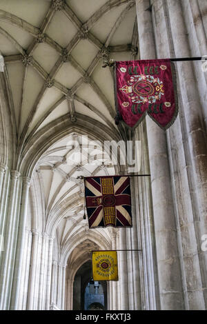 Flags in Winchester Cathedral Stock Photo - Alamy