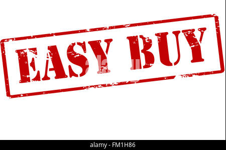 Rubber stamp with text easy buy inside, vector illustration Stock Photo ...