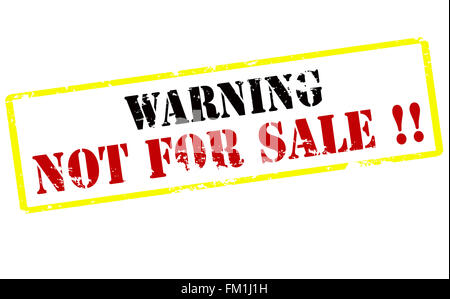 Rubber stamp with text warning not for sale inside, vector illustration ...