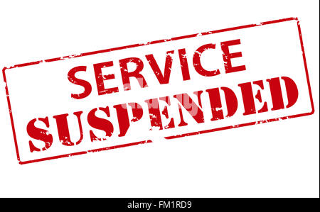 Rubber stamp with text service suspended inside, vector illustration ...