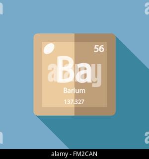 Ba Barium Alkaline earth metal Chemical Element vector illustration ...