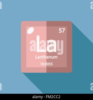 La Lanthanum Lanthanide Chemical Element vector illustration diagram ...