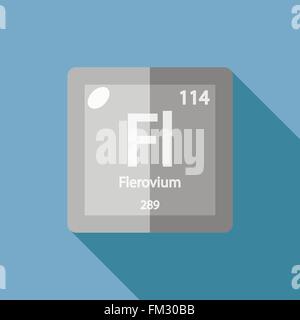 Fl Flerovium Chemical Element Periodic Table. Single vector ...