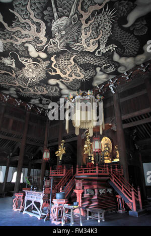 Japan; Kyoto, Kenninji Temple, Dharma Hall, interior, statues Stock ...