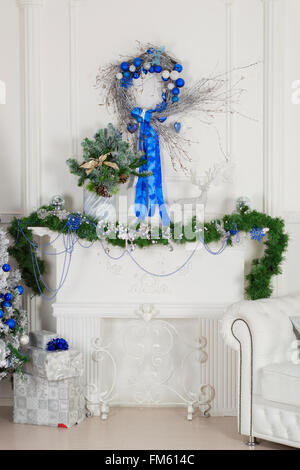 christmas studio interior, xmas decor Stock Photo - Alamy