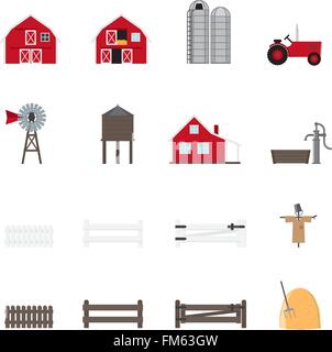 Tractor set icons Stock Vector Image & Art - Alamy